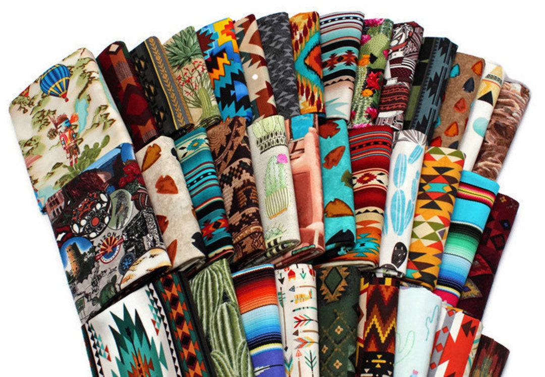 10 Fat Quarters Southwest Southwestern Aztec Tribal Adobe - Etsy