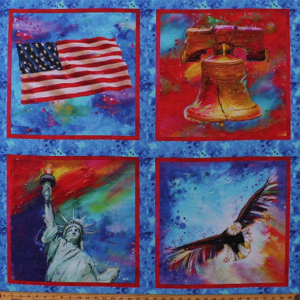 Statue of Liberty Panel Fabric - Etsy