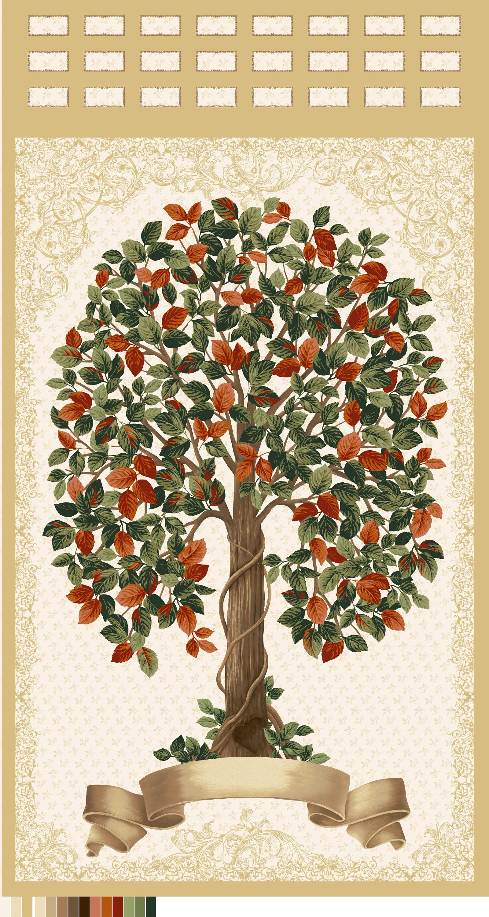 24" X 44" Panel Family Roots Family Tree Its All Relative Honey RJR ...