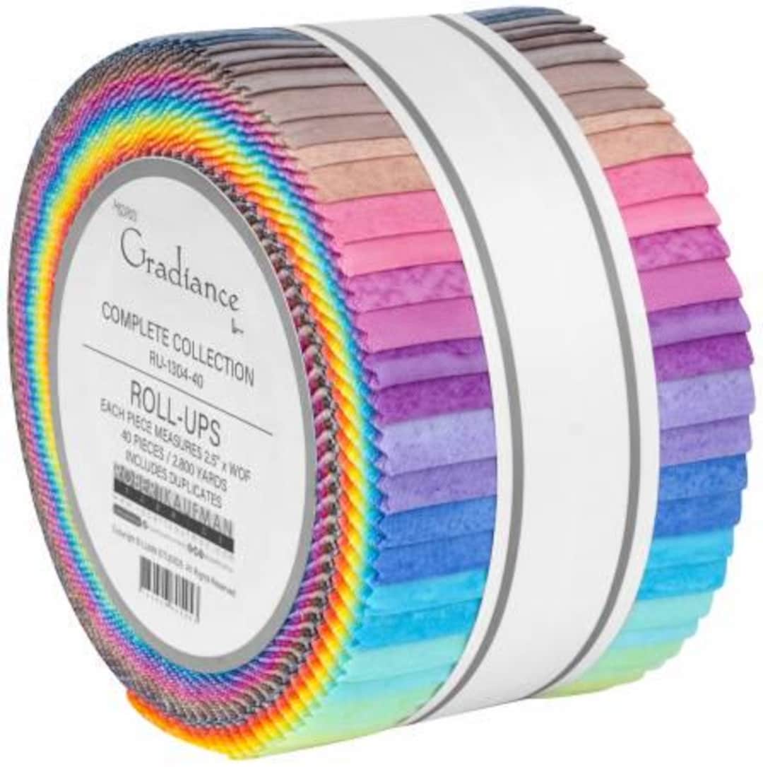 Jelly Roll Artisan Batiks Gradiance Complete Collection Lunn Studios Kaufman 2.5" Strips Roll-up ...