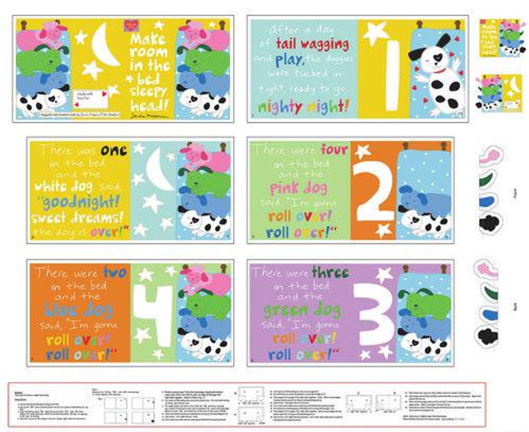 36" X 44" Panel Make Room in the Bed Sleepy Head Bedtime Soft Book ...