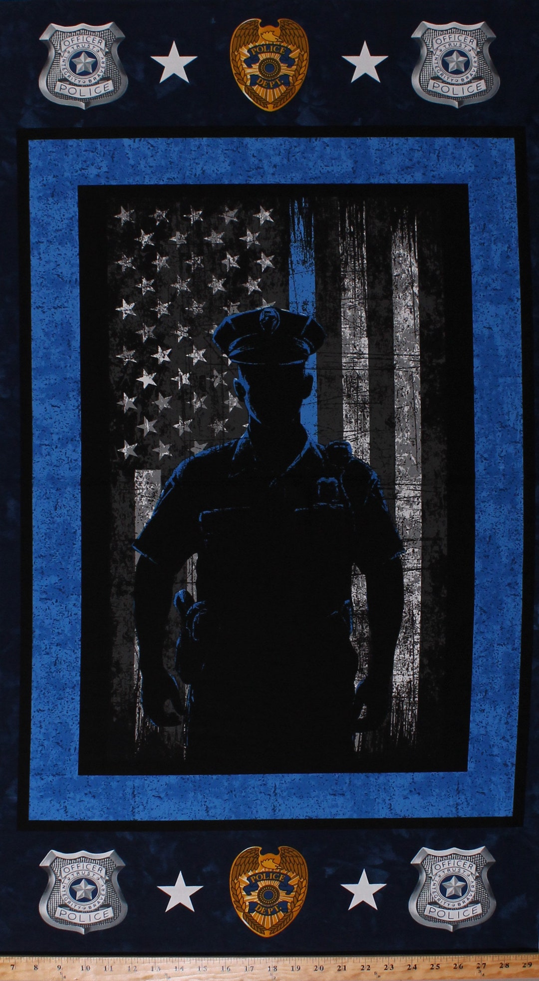 23.5" X 43" Panel Police Department Flag Law Enforcement Officers ...