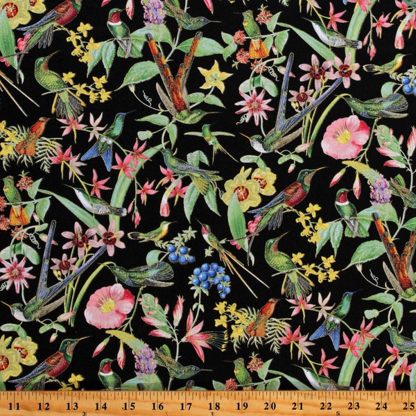 Hummingbird Fabric - Etsy