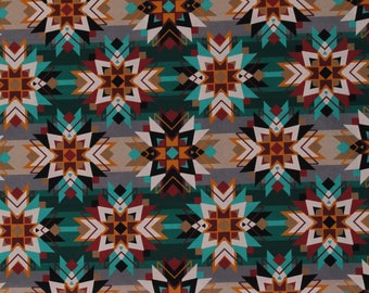 Aztec Print Cotton Fabric - Etsy