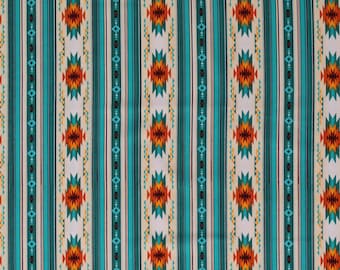 Turquoise Aztec Fabric | Etsy