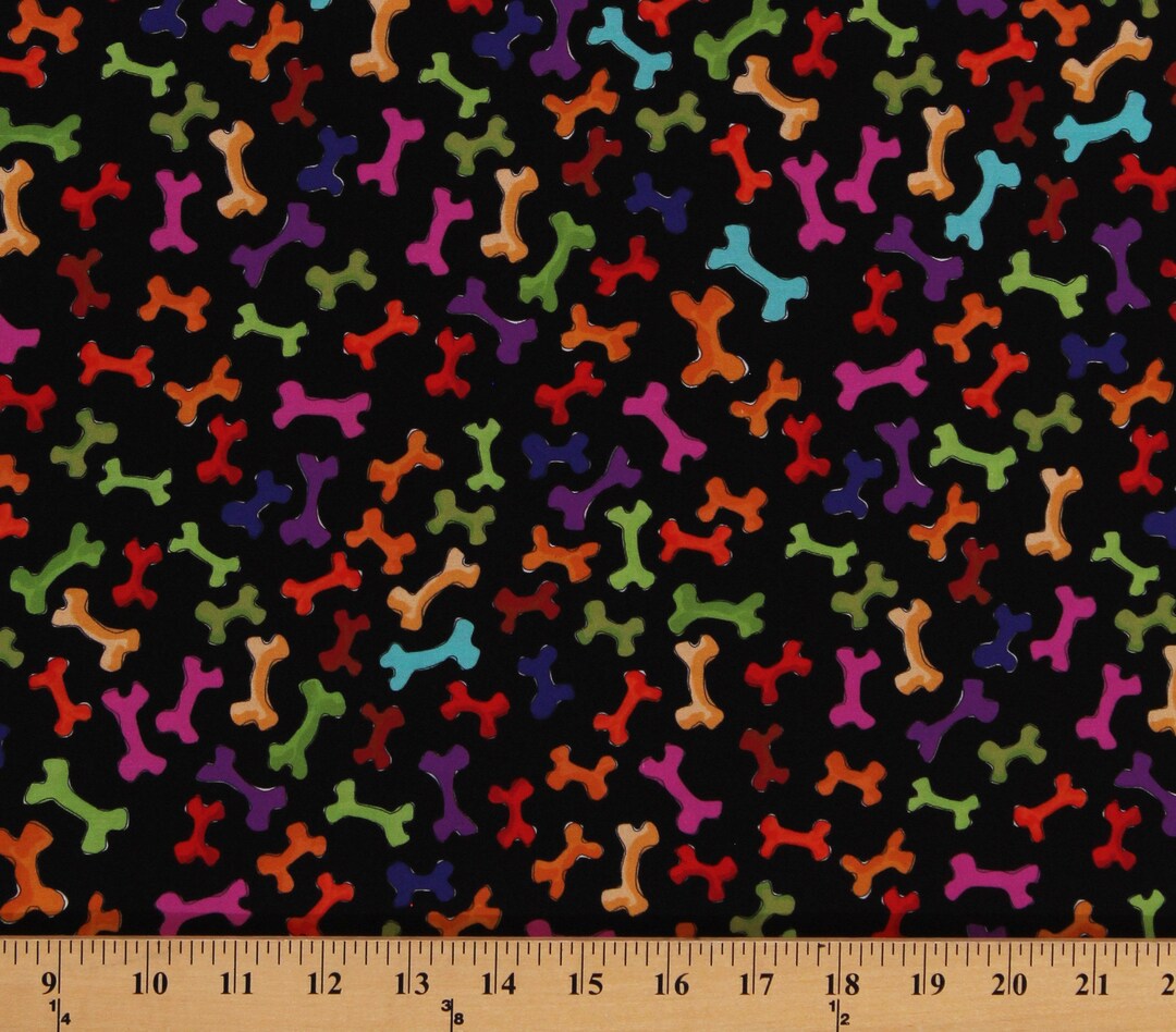 Cotton Dog Bones Doggie Bones Pets Animals Happy Bones Black Cotton ...