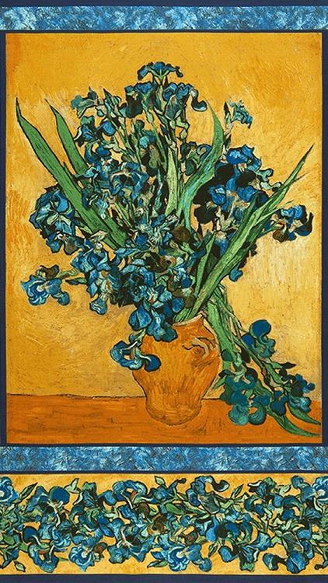 23" X 44" Panel Vincent Van Gogh Irises Officially Licensed Through ...