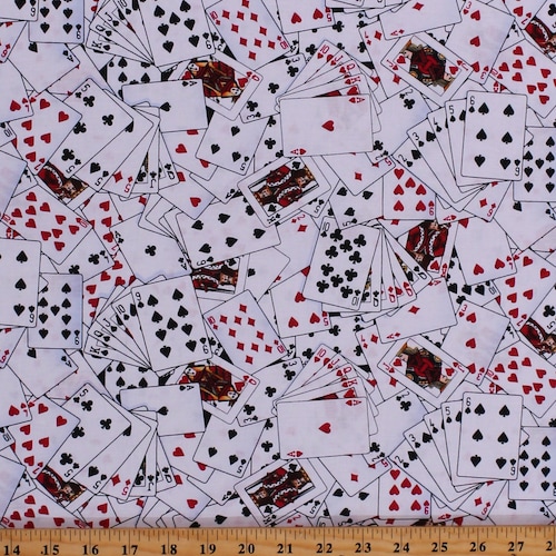 Playing Cards Cotton Fabric by the Yard Casino Fun Poker - Etsy