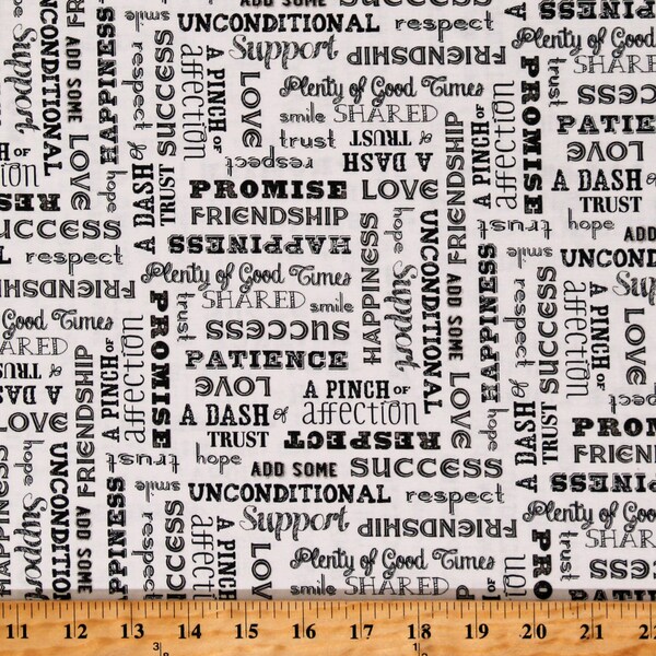 Text Print Fabric - Etsy