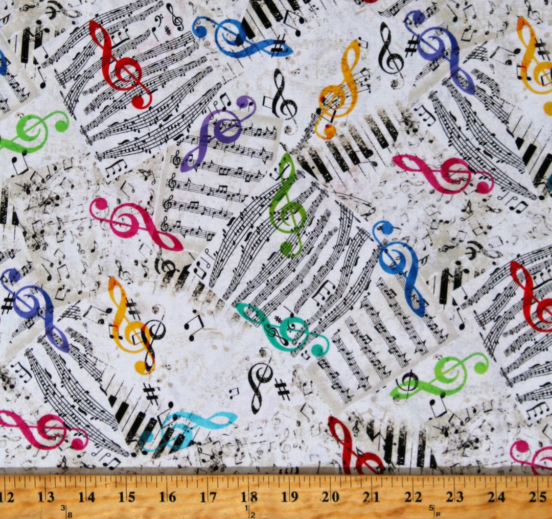 Cotton Music Notes Sheet Music Pages Treble Clefs Piano Band Jazz ...