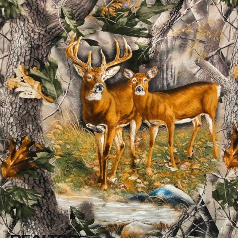 Deer Panel Fabric - Etsy