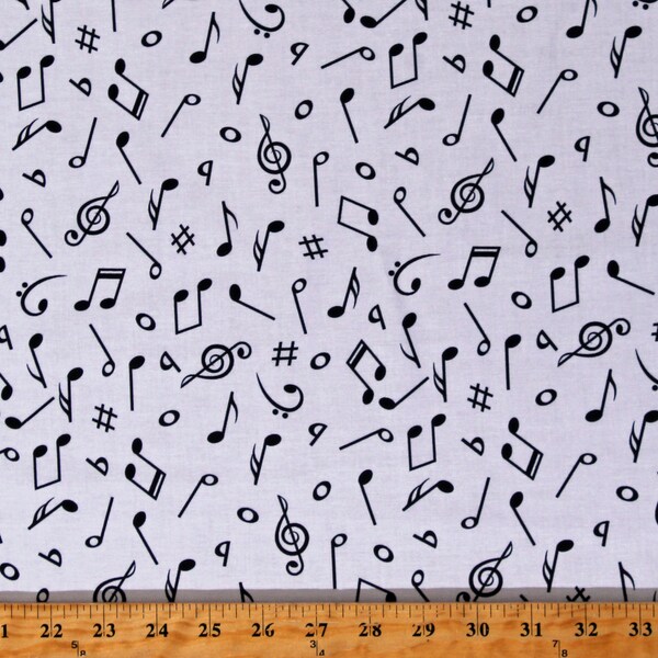 Music Design Cotton Fabric - Etsy
