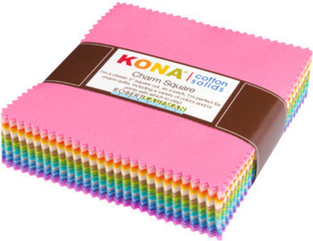 5" Charm Pack Squares Kona Cotton Solids Pastel 101 Palette Spring ...