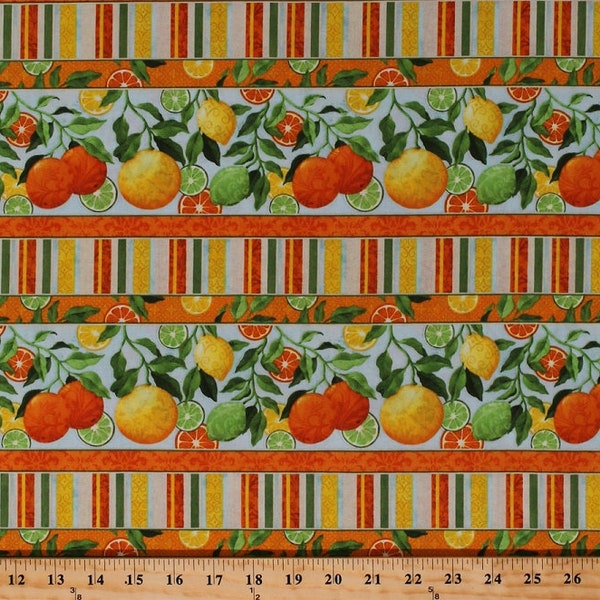 Citrus Print Fabric - Etsy