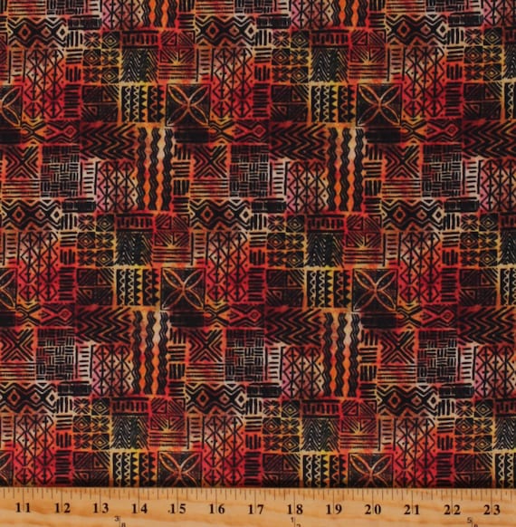 Cotton African Cultural Designs Patterns Primitive Geo - Etsy