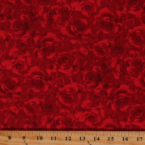 Rose Print Fabric - Etsy