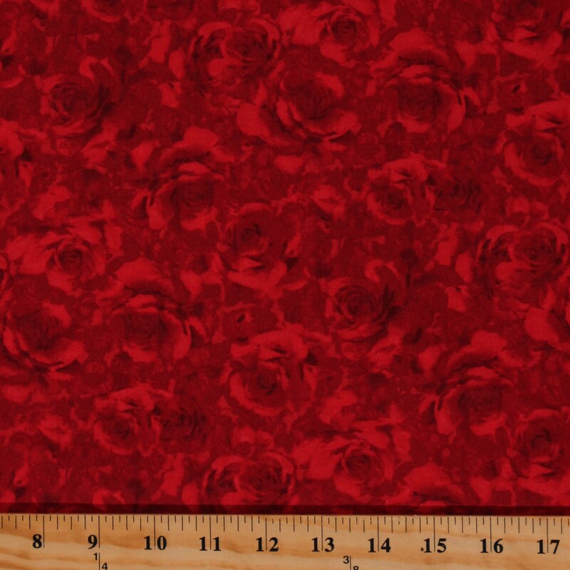 Rose Print Fabric - Etsy