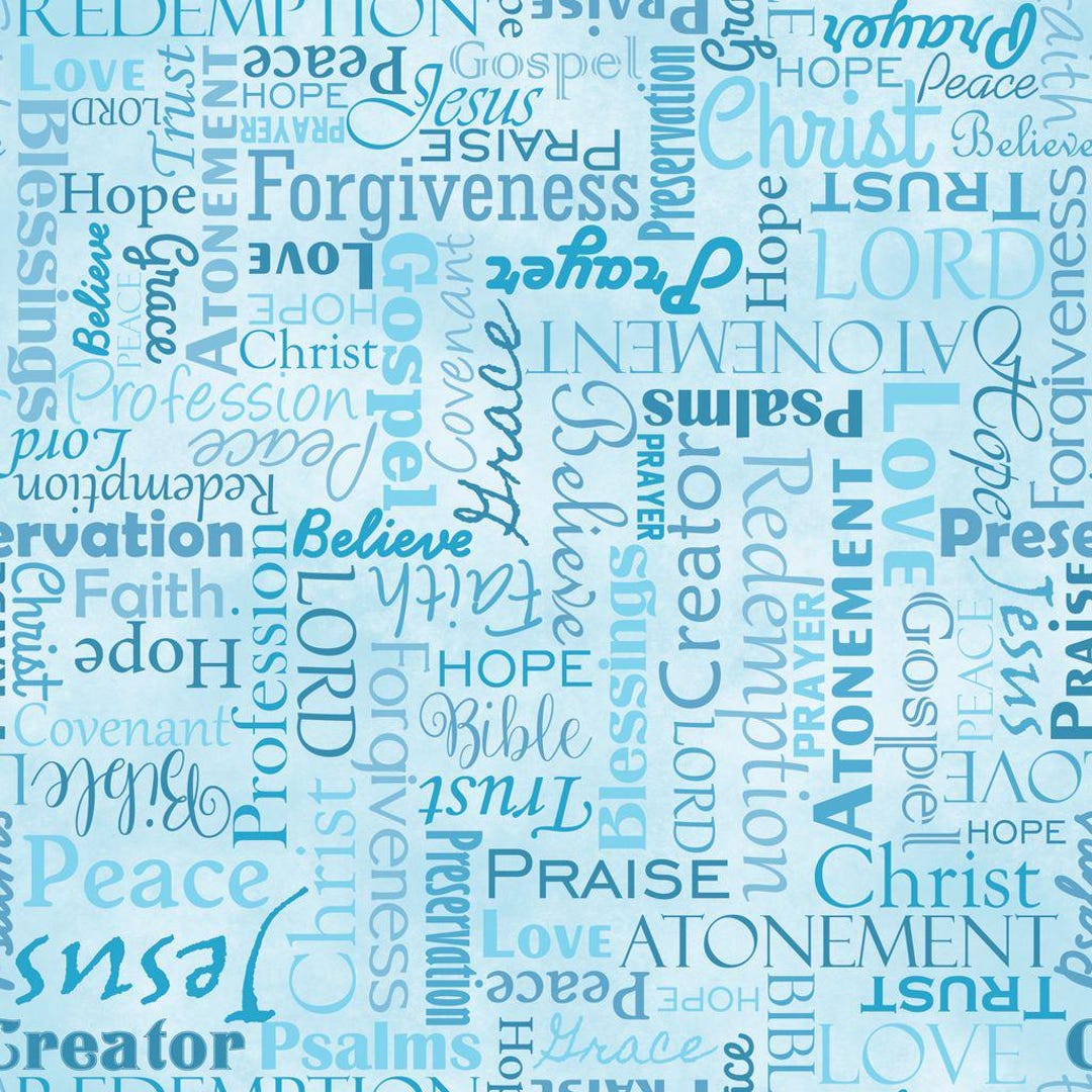 Cotton Words of Faith Religious Bible Words Faith Hope Jesus Praise ...