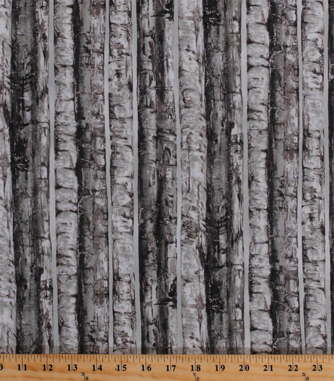 Cotton Birch Trees Tree Trunks Trunks Birch Bark Forest Woods Silver ...
