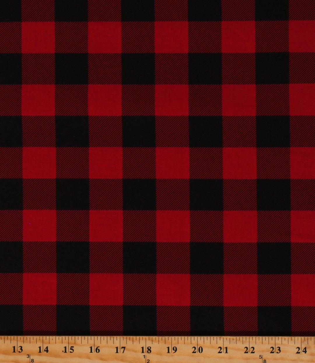 Cotton Buffalo Plaid Checkered Check Plaid Holly Jolly Christmas Winter ...