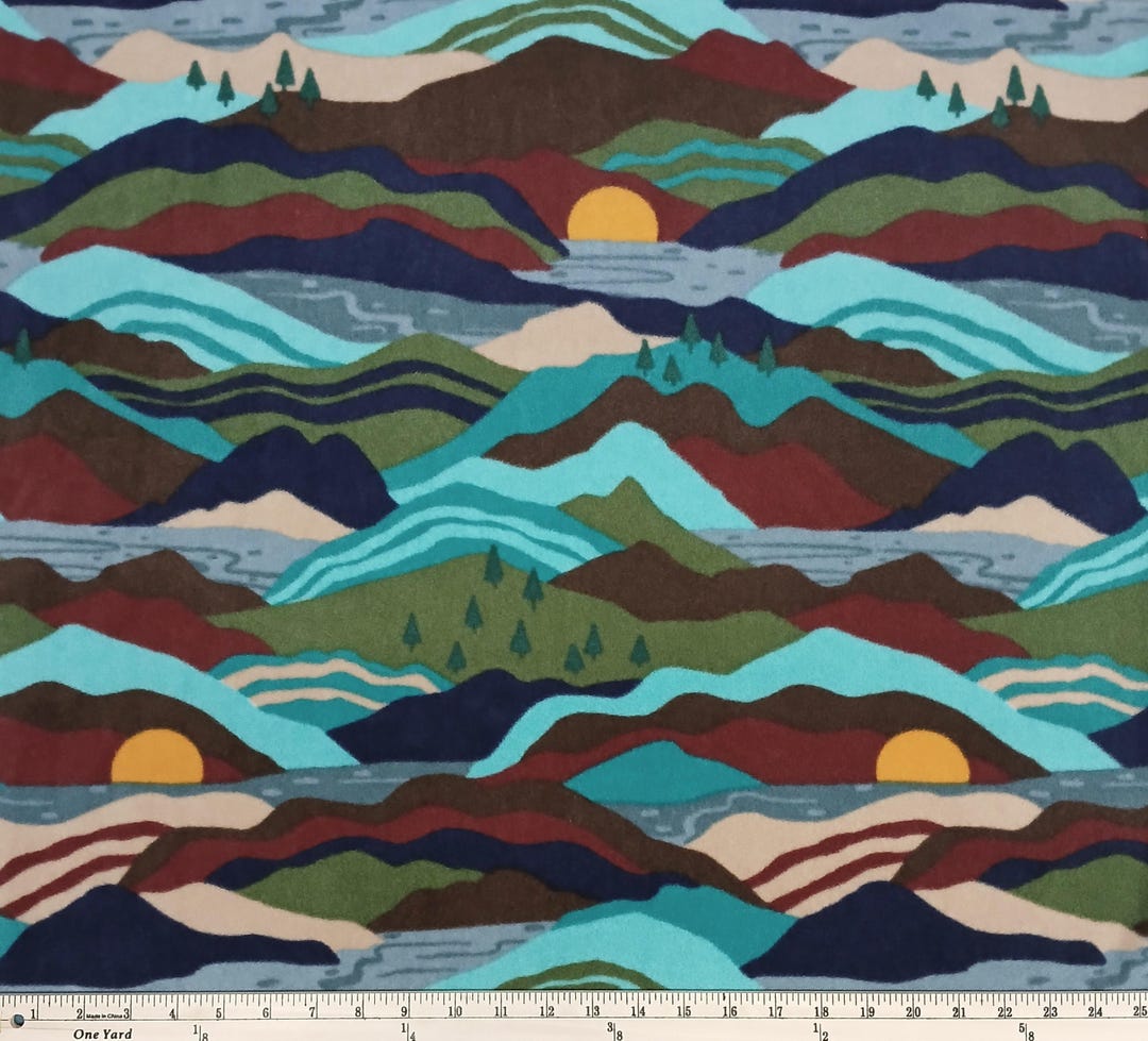 Winterfleece Prints Valley Creek Mountains Nature Outdoors Landscape ...