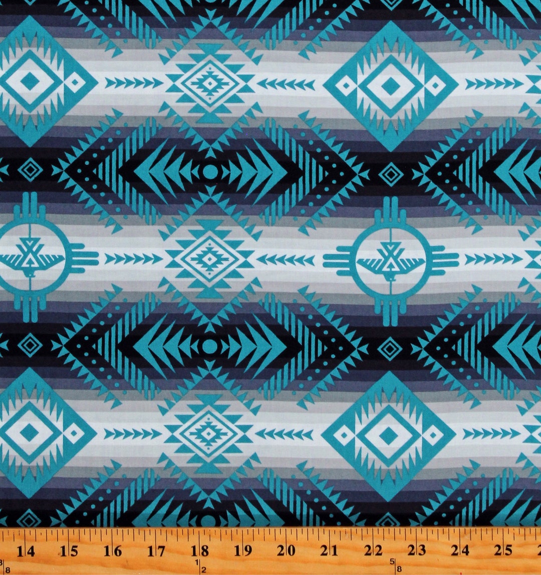 Cotton Southwestern Stripes Native American Aztec Tribal Southwest ...