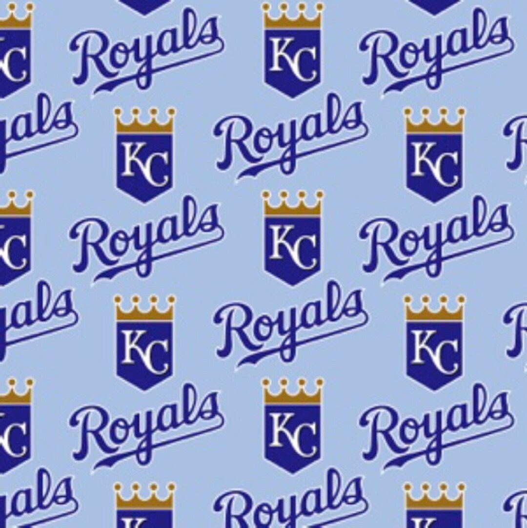 Cotton Kansas City Royals on Blue MLB Baseball Sports Team Cotton ...