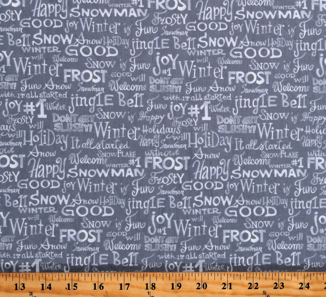 Cotton Snow Family Christmas Words Scripts Writings Snowman Jingle ...