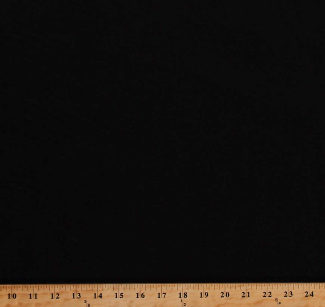 Flannel Black Solid Double Napped Festive Flannel Fabric by the Yard ...