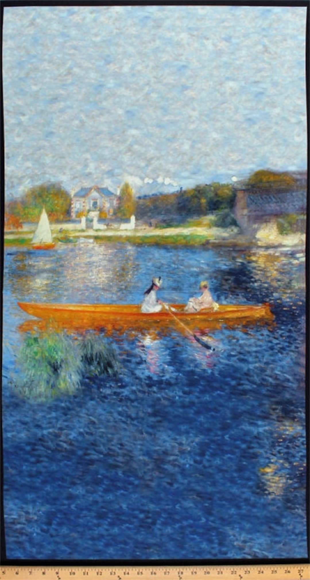 23.5" X 44" Panel Renoir the Skiff La Yole Pierre Auguste Renoir Boats ...