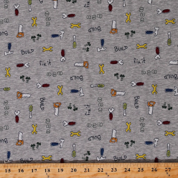 Knit Tools Hammers Wrenches Kids Fix It Builders Gray Medium - Etsy