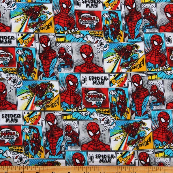Spiderman Flannel Fabric by Yard - Etsy