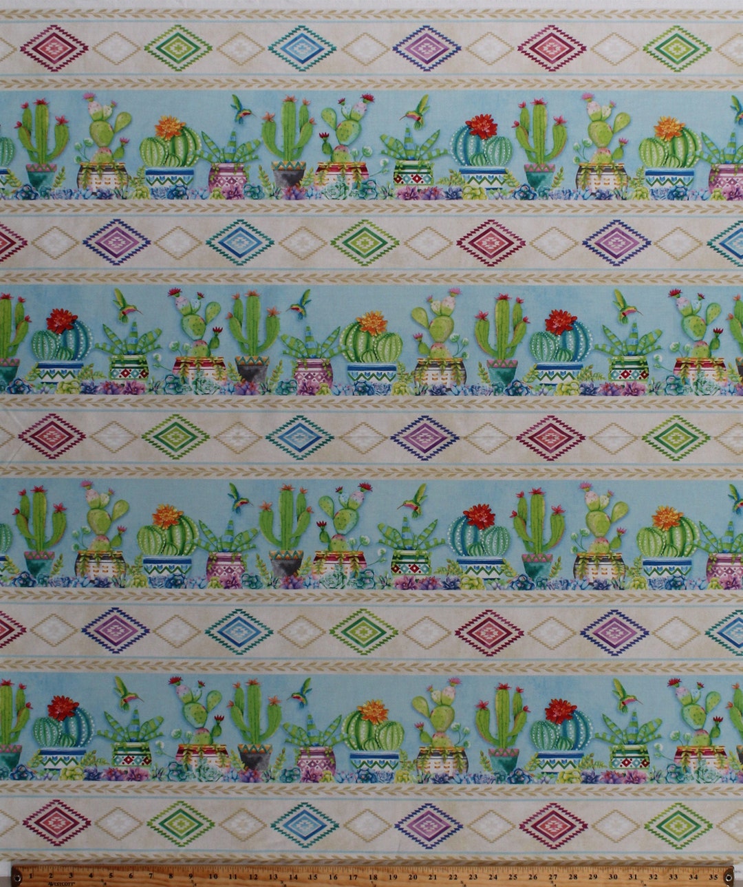 Cotton Cactus Cacti Hummingbirds Southwestern Pretty Potted House ...