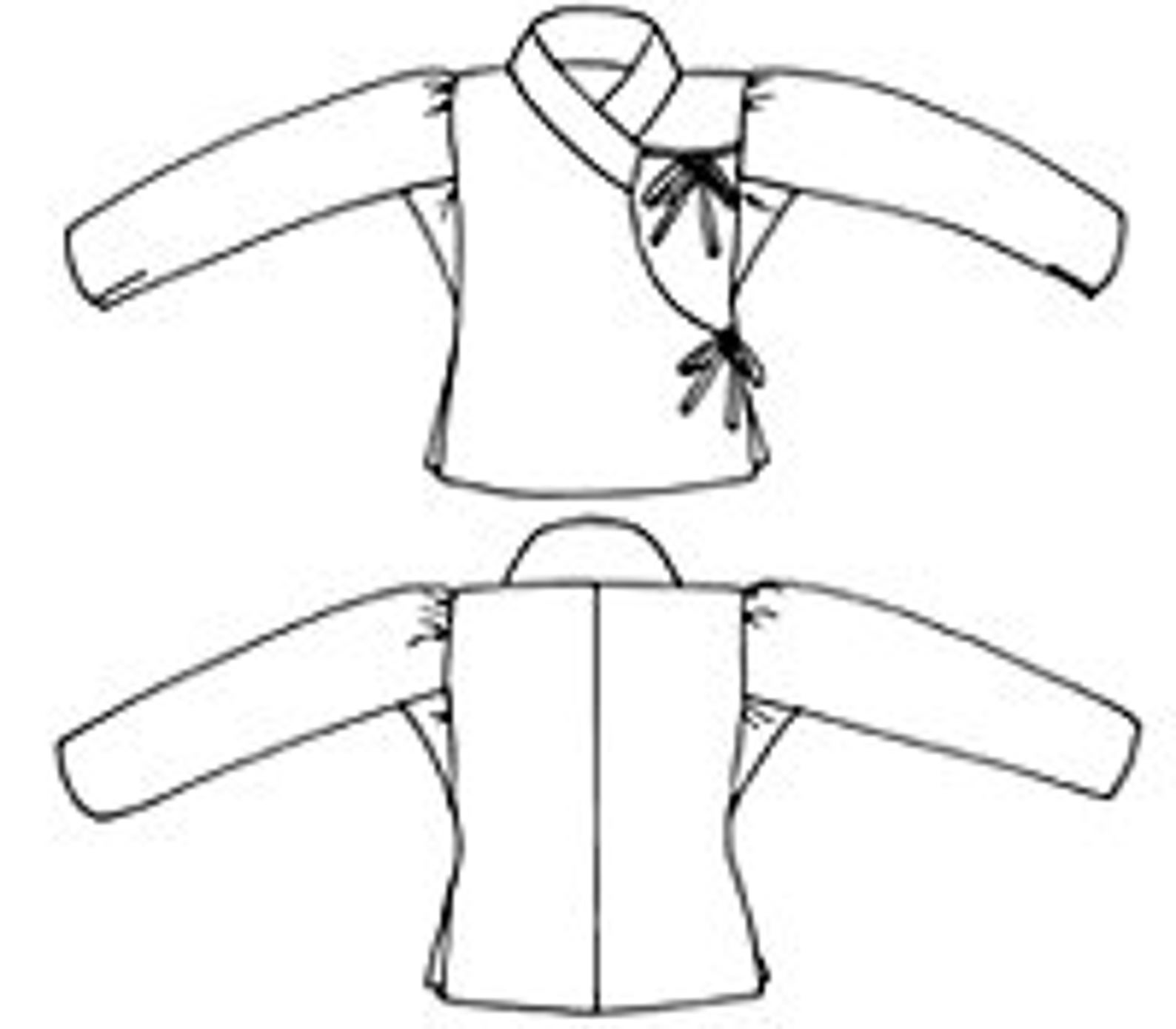 Folkwear Nepali Blouse #111 Ladies Wrap Shirt Nepal Sewing Pattern ...