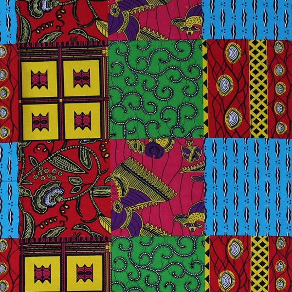 African Fabric Block - Etsy