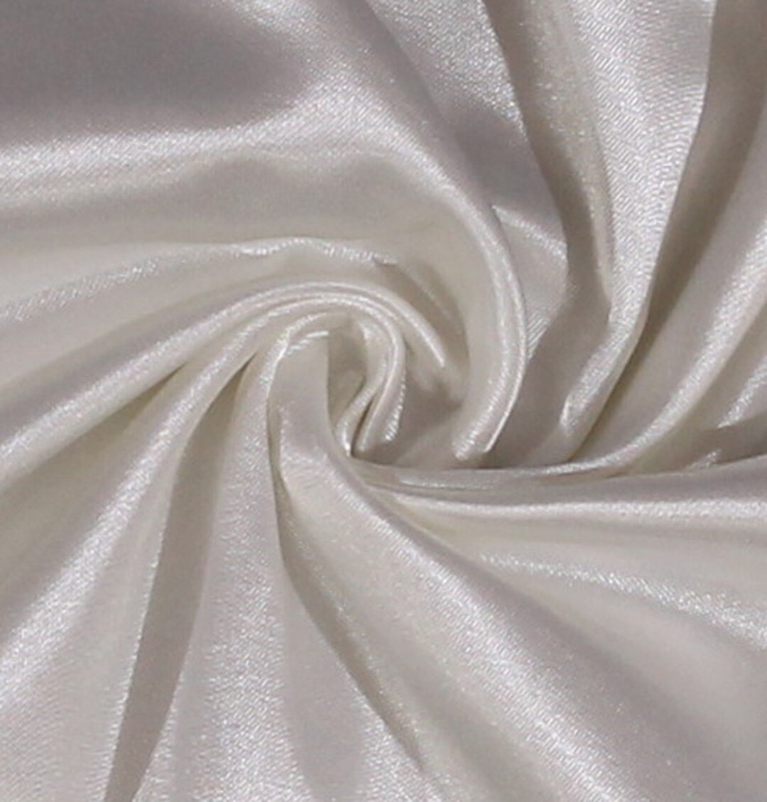 Brushed-back Sleepwear Satin Off-white 58 Wide Polyester/cotton Fabric ...