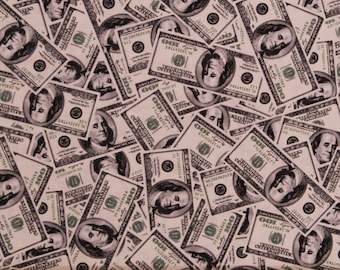 Crazy Cash Fabric Moneybags by Ben Goetting Green Cash Cotton Fabric by ...