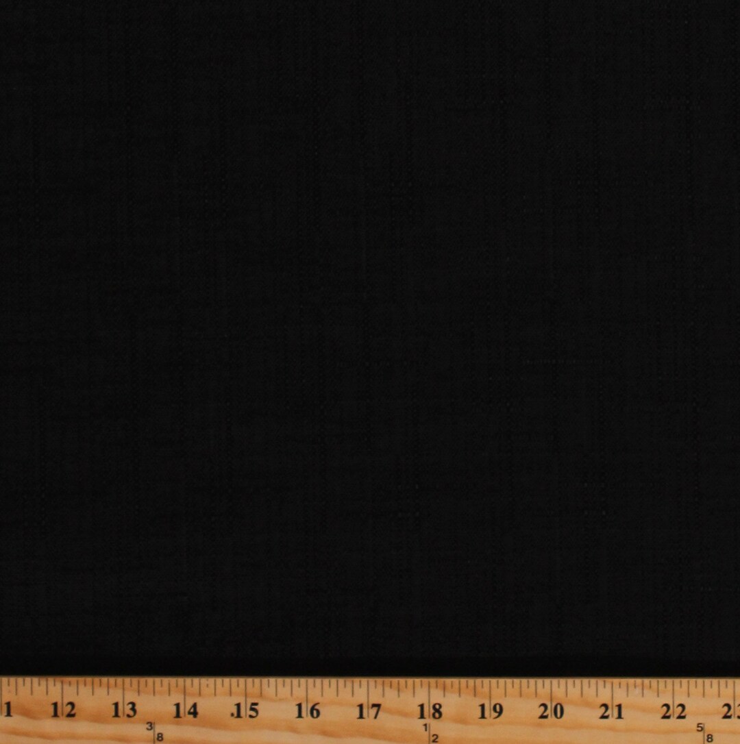 Outdoor Patio Fabric Black Solid With Linen-look Weave Limited Outdoor ...