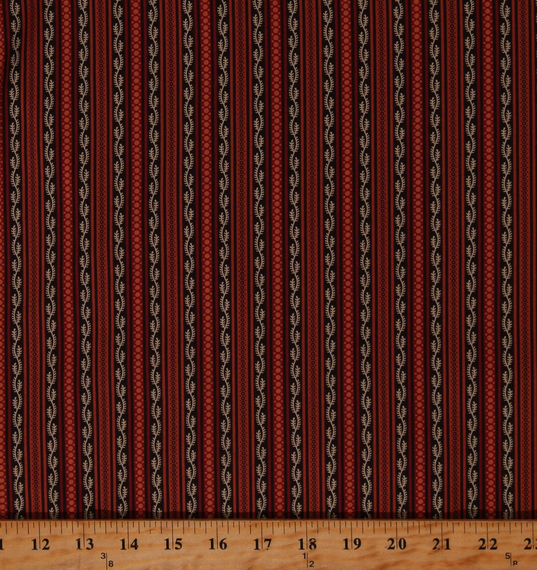 Cotton Material Madders Sheryl Johnson Stripes Lines Dots Branches ...