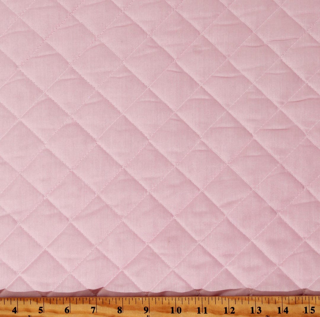 Double-face Quilted Reversible Pastel Pink 42" Wide Fabric by the Yard ...