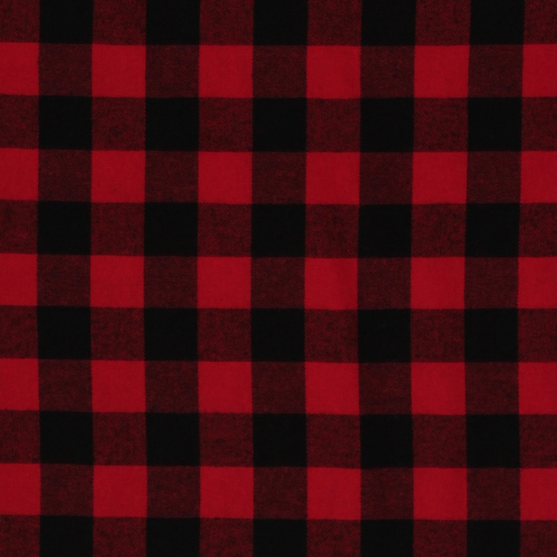 Red Flannel Check Fabric - Etsy