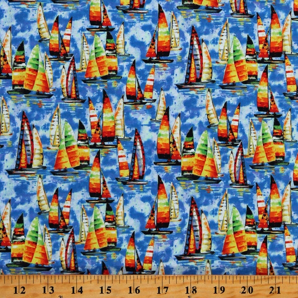 Sailboat Fabric - Etsy