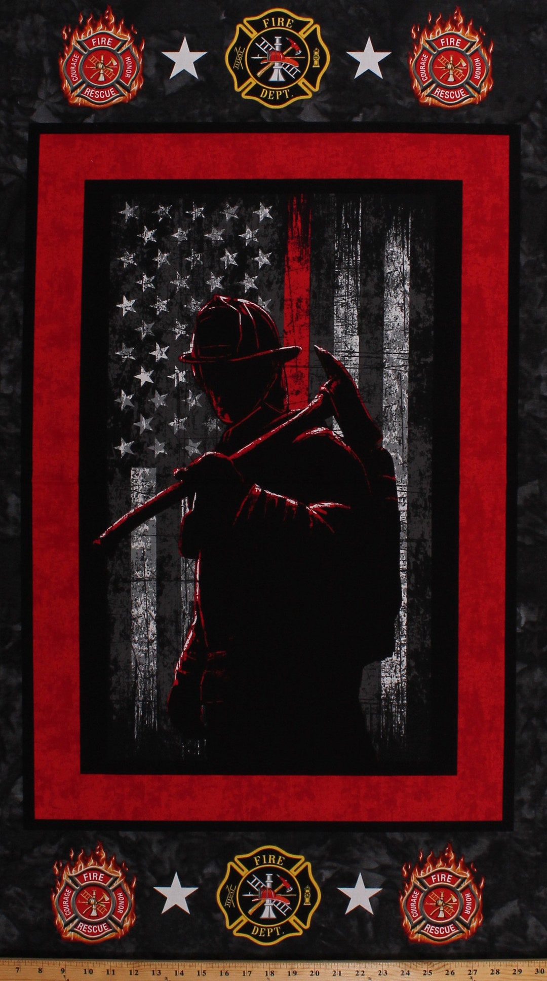 23.5" X 43" Panel Firefighters Fireman Firefighting Fire Station Flag ...