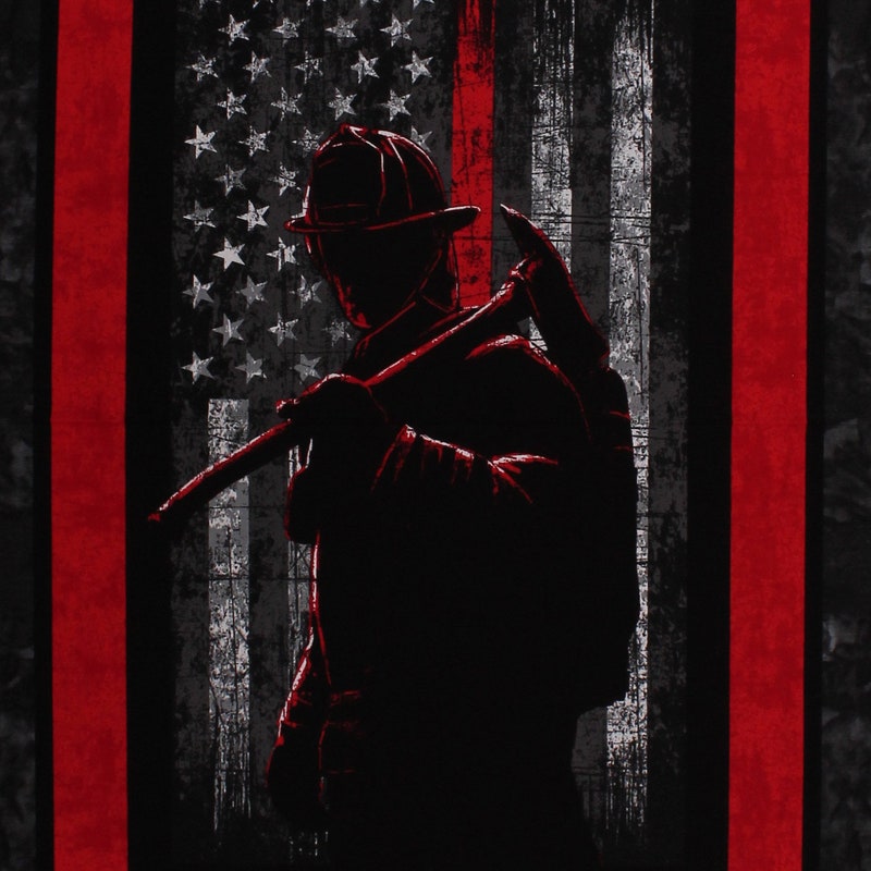 Firemen Fabric Panel - Etsy