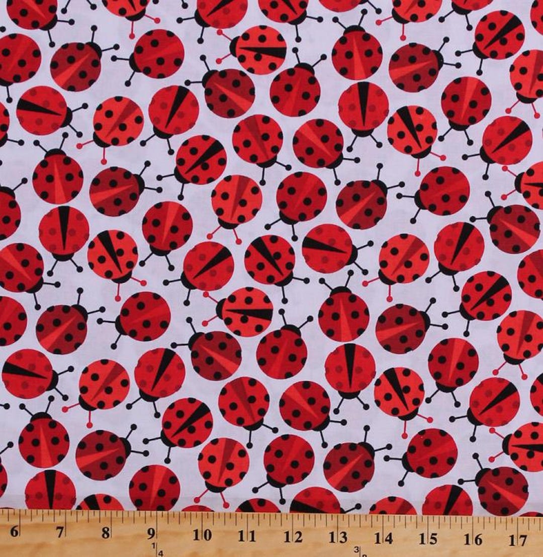 Cotton Red Ladybugs Ladybirds Beetles Insects Nature Spots Spotted Bugs ...