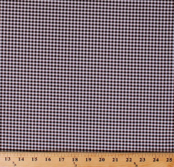 Cotton Black Small Gingham Black and White Checks Squares - Etsy