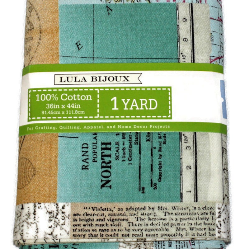 Map Fabric - Etsy