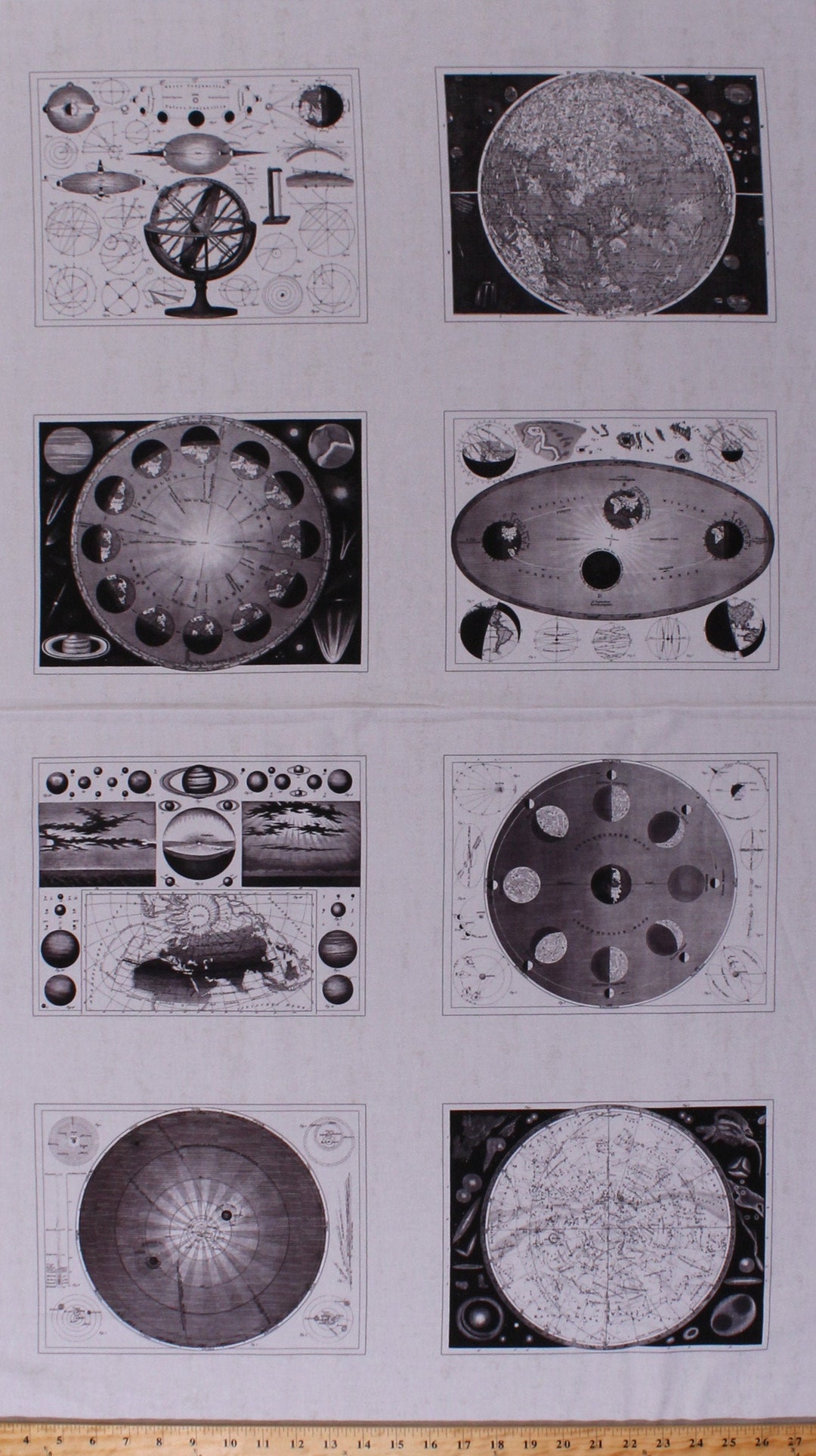 24" X 44" Panel Medieval Astronomy Charts Celestial Star Maps ...
