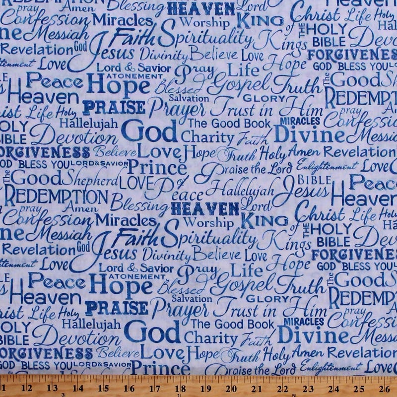 Christian Fabric by the Yard - Etsy