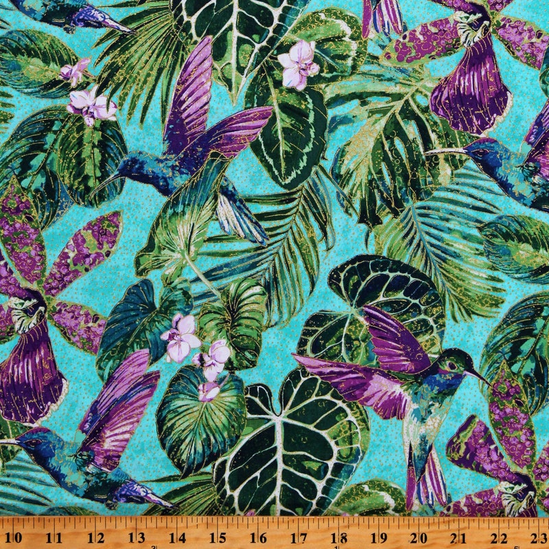 Hummingbird Fabric - Etsy